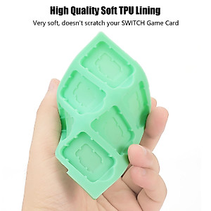 LightPro Game Card Case for Nintendo Switch,Portable & Thin Hard Shell Box, Protective Shockproof Cartridge Holder Carrying Storage Case Box with 12 Cartridge Slots for Switch NS NX(Green Leaf)