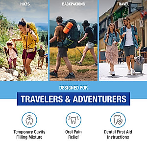 Adventure Medical Kits Dental Medic Kit - Travel Dental Kit for Emergency Tooth Care - Includes Orasol Gel, Tural Tea, Temporary Cavity Filling & More