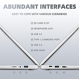 iSTYLE Mini Laptop Student X10 Pro, 10.1" Laptop Windows 10, 1 Year Office 365,Intel CPU 2GB RAM 64GB eMMC Storage, WiFi, Webcam, HDMI, Bluetooth, Kids Laptops Computer, Laptop Sleeve, Wireless Mouse