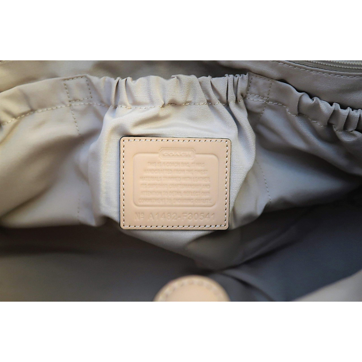 COACH Peyton Dream C Multifunction Baby Diaper Tote in Silver / White Pomegranate / Tan 30541