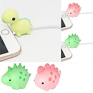 Cable Protector Fits iPhone iPad Android Sumsung Galaxy Cable Plastic Jurassic Plant-Eater Dinosaur Phone Accessory USB Charger Data Protection Cover Chewers Earphone Cord Bite 6 Pack (6 Pack)