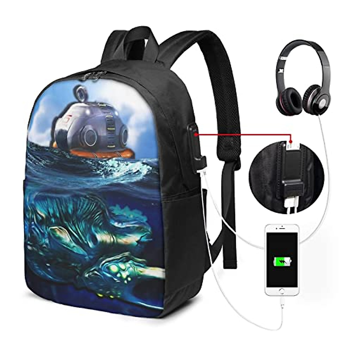 DXDKOALA Gaming 17 Inch Laptop Backpack Unisex Travel Backpack With Usb Port Bookbag