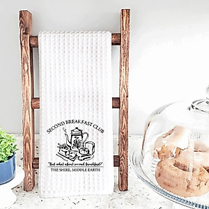 LOTR Movie Inspired Kitchen Decor But What About Second Breakfast Club Kitchen Towel Dish Towel Tea Towel (Second Breakfast Towel)