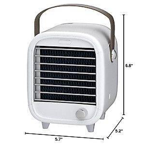 Portable Air Conditioner Fan for Office - Mini Desktop Evaporative Air Car Amplifier Cooling Fan, Adjustable Direction, Build-in Ice Tray Water Tank, Zero Noise Personal Cooler for Small Room Dorm
