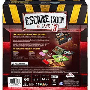 Spin Master Escape Room Version 3 Board Game, for Adults and Kids Ages 16 and up (20130825)