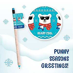 Holiday Smencils for Grown Ups - HB #2 Scented Fun Pencils, 5 Count - Stocking Stuffer, White Elephant Gifts for Adults, Office Supplies, Party Favors