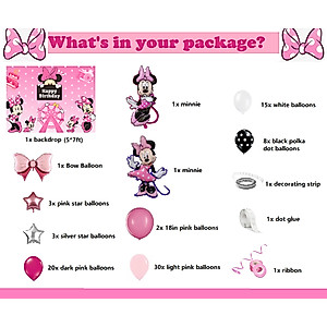 Mickey Mouse Birthday Party Decorations, Mickey Mouse Party Supplies Set for Girl’s/Boy’s with Balloons Garland kit, Mickey Mouse Backdrop 7x5ft, Mickey Mouse Foil Balloons