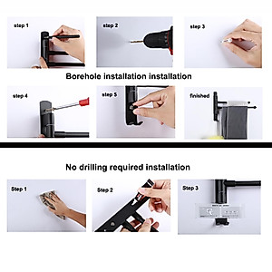 OURVII Bathroom Towel Rack Swivel Hanger Towel Bar Wall Mounted Space Saving Storage Organizer Hanging Holder 12 Inch (Stainless Steel, Bright Silver 4-Arm)