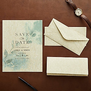 Best Paper Greetings 96 Pack Parchment Stationery Set (48 Textured Paper with 48 Matching Envelopes) for Writing Letters, Resumes, Business Use (Printer Friendly, 8.5 x 11 In)