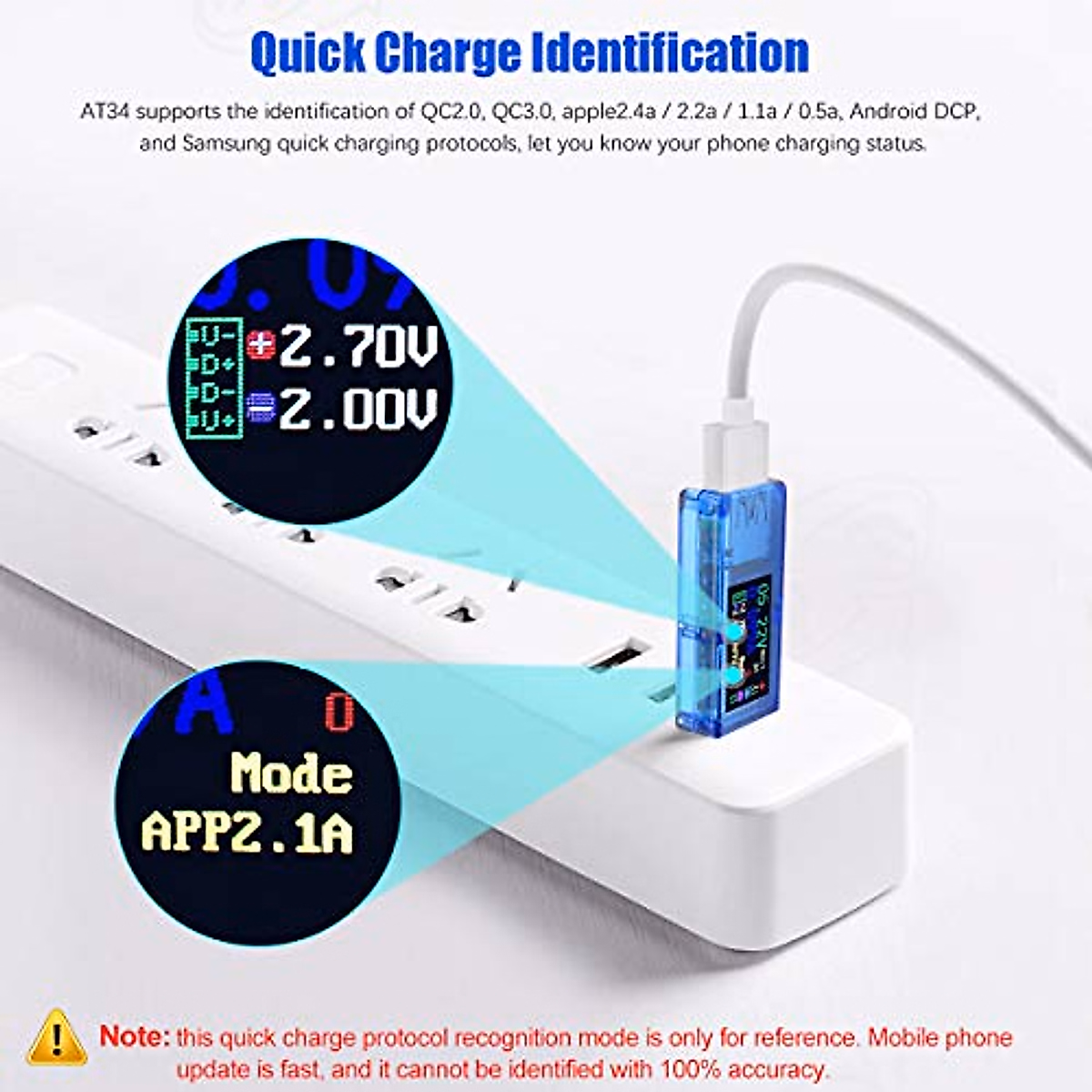 MakerHawk USB 3.0 Tester, USB Power Meter, 3.7-30V 0-4A Voltage Tester Multimeter, USB Current Meter Tester, IPS Color Display Voltmeter Ammeter, USB Charger Tester AT34