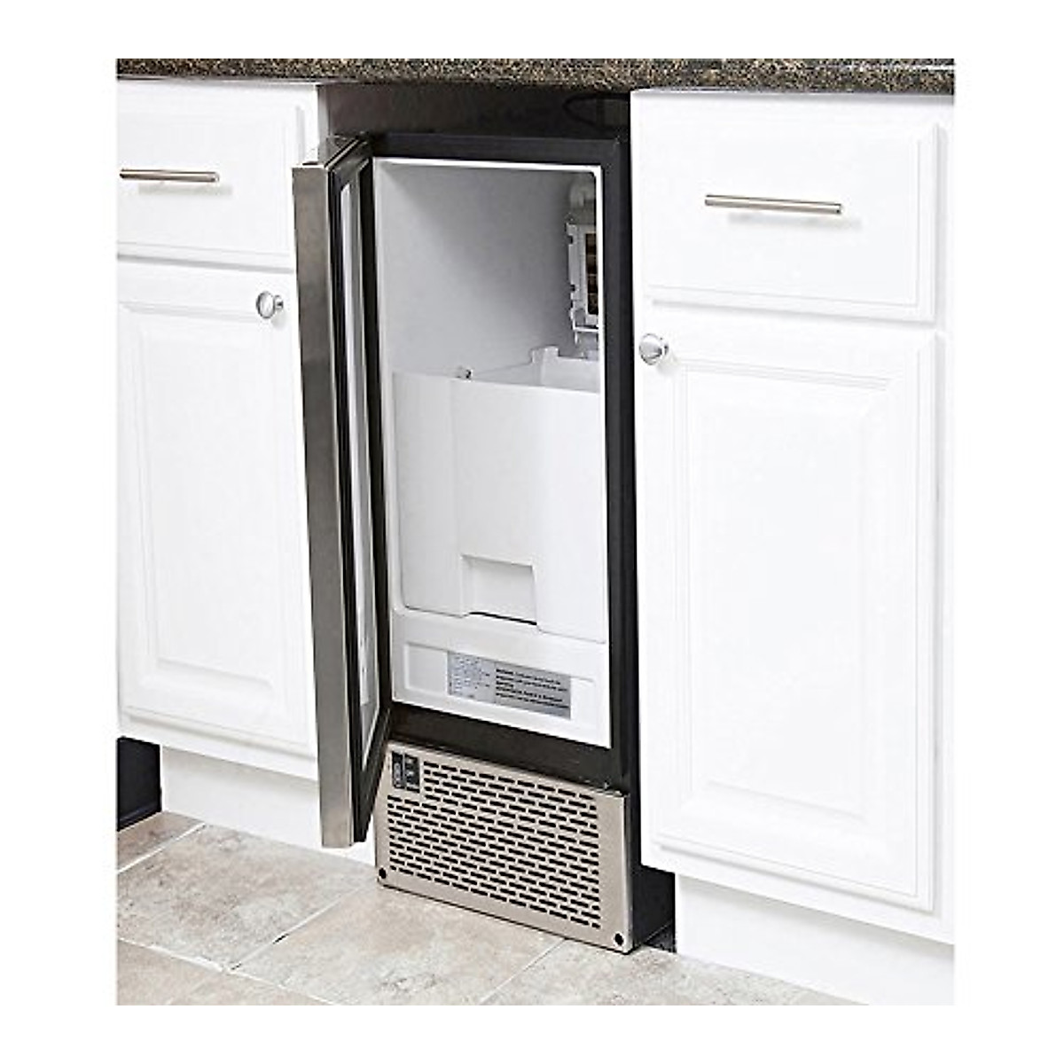 Whynter UIM-502SS Built-in/Freestanding Maker-50lb Capacity Clear Cube Ice Makers, One Size, Stainless Steel/Black