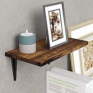 BAMFOX Floating Shelves Wall Mounted, Rustic Wood Wall Shelf for Bedroom, Bathroom, Living Room, Kitchen