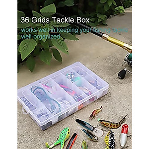 Avlcoaky Tackle Box Organizer 4 Pack 36 Compartment Bead Storage Container Jewelry Art & Craft Boxes with Dividers