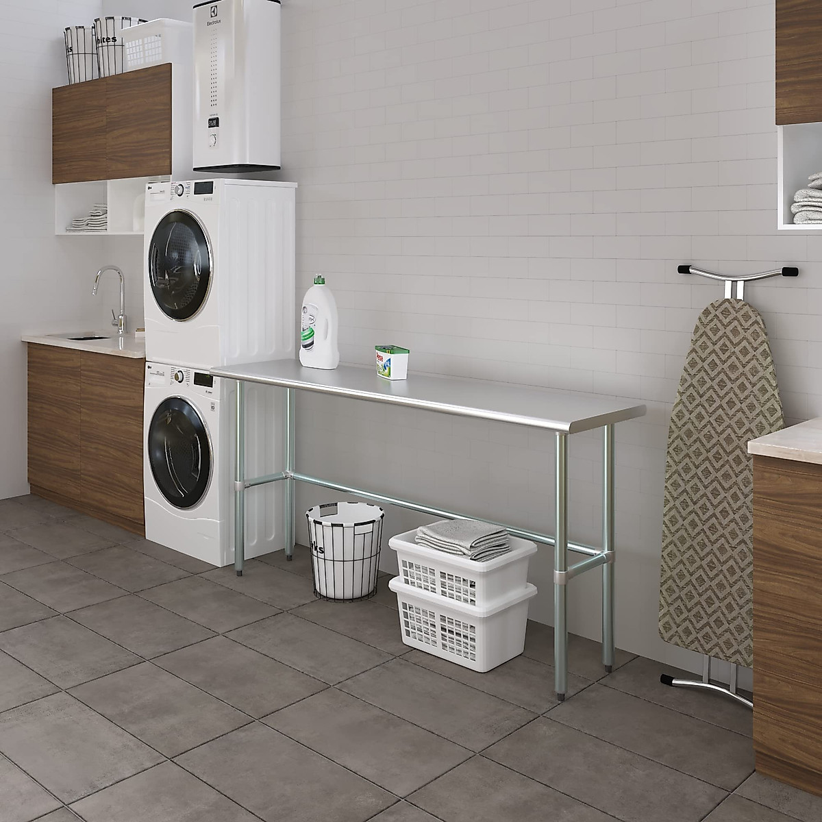 18 in. x 60 in. Open Base Stainless Steel Work Table | Residential & Commercial | Food Prep | Heavy Duty Utility Work Station | NSF