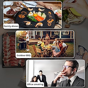 Lorivu Smoke Purifier,Portable Smoke Purifier Lorivu Portable Range Hood,Air Purifier Lorivu Smoke Remover Fan Mini Cooker Hood for Indoors (Plug-in A Set)