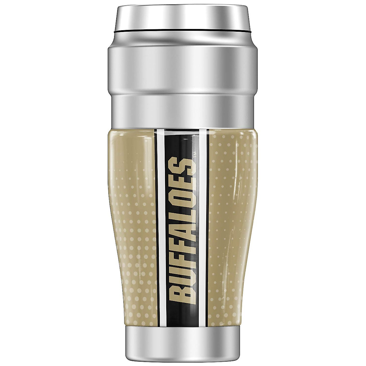 THERMOS University of Colorado OFFICIAL Radial Dots STAINLESS KING Stainless Steel Travel Tumbler, Vacuum insulated & Double Wall, 16oz