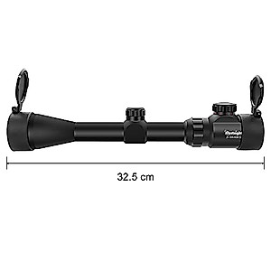 BESTSIGHT 3-9X40 Rifle Scope,Red & Green Illumination System,Rangefinder Reticle Riflescope for Hunting with 20mm Scope Rings