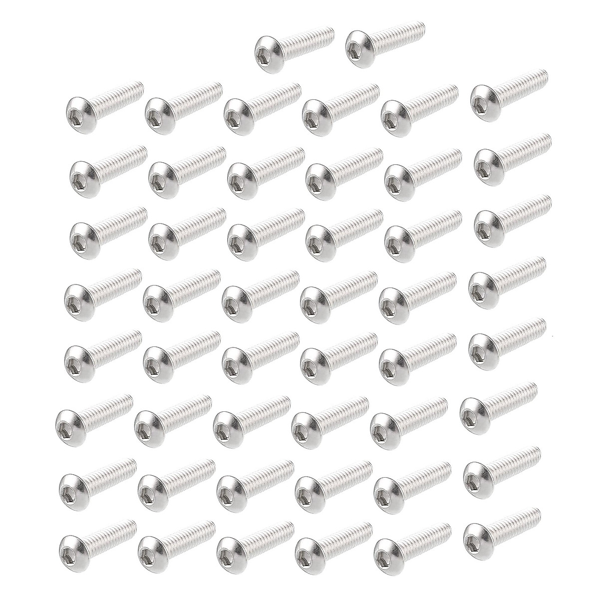 uxcell 1/4 Inch-20x1 Inch Hex Socket Button Head Bolts Screws 50pcs