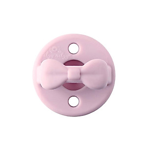 Itzy Ritzy Silicone Pacifiers for Newborn - Sweetie Soother Pacifiers Feature Collapsible Handle & Two Air Holes for Added Safety; for Ages Newborn and Up, Set of 2 in Orchid & Lilac