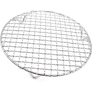 Comicfs Steaming Racks Dia 11.6" Round Barbecue Grids Cross Wire Footed Steaming Stainless Steel Cooling Rack with Legs Multi-Purpose Grill Rack for Airfryer Instant Pot/Pressure Cooker (29.5cm/11.6")