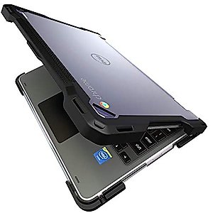 UZBL Case for Dell Chromebook 11.6” 3120 | 3110 | 3100 Clamshell and 2-in-1 | Protective Hard Shell Polycarbonate Clear Case Cover | Student-Proof Rubberized Edge Protection