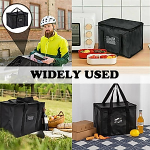 Large Insulated Food Delivery Bag for Pizza Delivery, Grocery- Cooler Bag, Food Warmers for Parties, Thermal Bags for Cold and Hot Food Carrier (L)