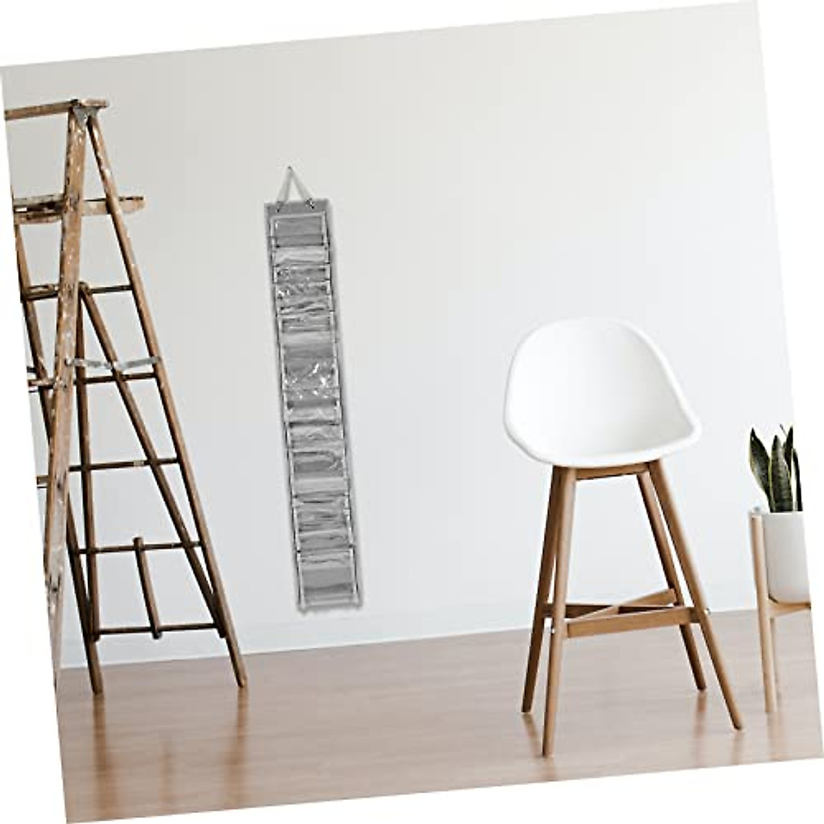 COHEALI Roll Vinyl Roll Wall Mount Organizer Wall Mount Clothes Rack Portable Clothes Rack Vinyl Organizer Pouch Vinyl Rolls Storage Rack Wall Vinyl Roll Holder Oxford Cloth Grey Dog Gift