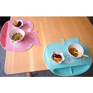 angelette Silicone Placemat for Baby and Toddler, Food Catcher placemat, Non Slip Placemats for Kids, Cute Placemat/Food Grade Silicone - Free of BPA