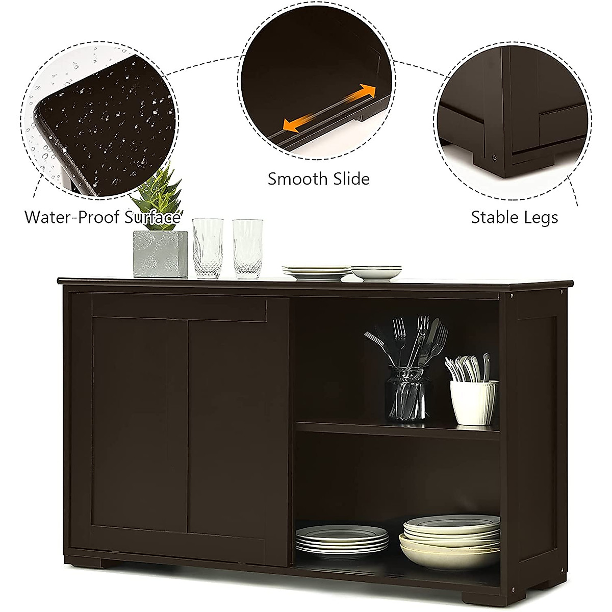 HW53868 Sideboards, Large, Brown
