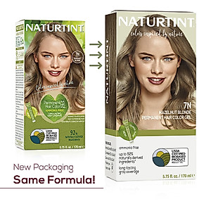 Naturtint 7N Hazelnut Blonde Permanent Hair Color (Pack of 6), Ammonia Free, Vegan, Cruelty Free, up to 100% Gray Coverage, Long Lasting Results (Packaging may vary)