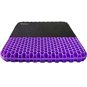 Extra Large Gel Seat Cushion Pillow for Long Sitting – Enhanced Office Chair Car Egg Seat Cushion with Non-Slip Cover for Back, Coccyx & Tailbone Pain Relief Pad - Computer Desk Pain Relief Pad