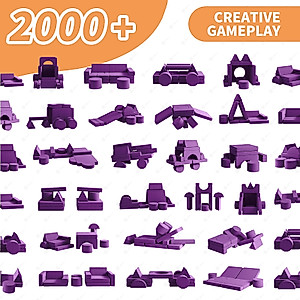 DEYGIA Modular Kids Play Couch 13PCS, Modular Couch Kids, Kids Couch for Playroom, Modular Kids Couch for Boys and Girls, Kids Play Couch for Kids (Purple, M)