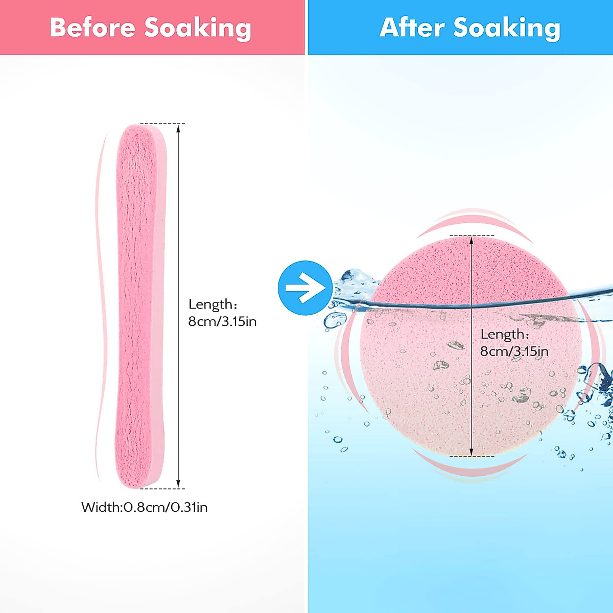 120 Pieces Facial Sponge Compressed,Face Wash Sponges,Makeup Removal Cosmetic Sponges Pad,Professional Exfoliating Round Sponge for Cleansing,Spa,Women,Girls(Pink)