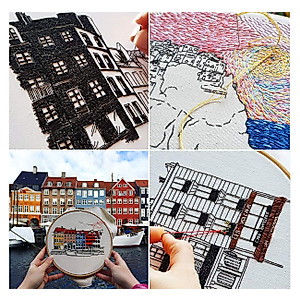 ilauke 50Pcs Bobbins Sewing Threads Kit, 400 Yards per Polyester Thread Spools, Prewound Bobbin with Case for Brother Singer Janome Machine, 25 Colors