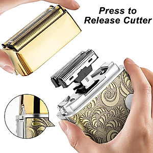 GSKY Electric Razor, Double Foil, Foil Shavers for Men,2 Speeds,Electric Shavers for Men,Beard Trimmer with 2 Foil,Cordless Barber Shaver Beard Trimmer,Barber Supplies Gifts for him