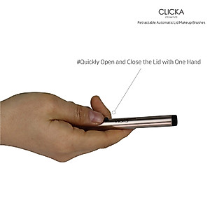 Retractable Automatic Lid Professional Lip Brush 1pc (Champagne Gold)