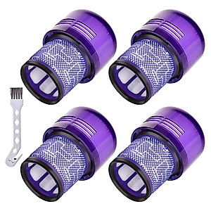 4 Pack Filters Replacement for Dyson V11 Cordless Vacuum, Dyson V11 Torque Drive, V11 Animal, V15 Detect, Compare to Part # 970013-02