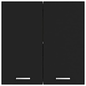 Aisifx Hanging Cabinet Black 23.6"x12.2"x23.6" Engineered Wood