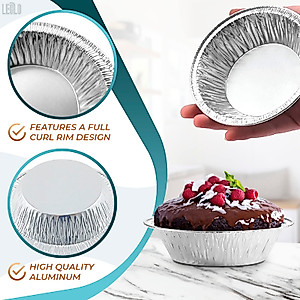 Silver Aluminum Foil Tart Pan - 100Pcs Disposable Mini Pie Tins Round Pan for Cake Pie Tin Foil Pans Tin 2.9 inch Liners Aluminum Pans Disposable Mini Tart Pan Mini Cheesecake Pans for Baking