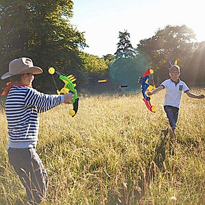 Soft Arrow Bow Set for Kids Beginner, Easy Foam Archery Kit for Starters, with 4 Soft Darts Arrows, Safe Outdoor Indoor Shooting Games Activity for Toddler Boys Girls (Red)