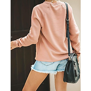 Blooming Jelly Womens Be Kind Sweatshirt Crewneck Loose Fit Cute Long Sleeve Tops Ladies Fall Clothes Winter Teacher Outfits (X-Large, Pink)