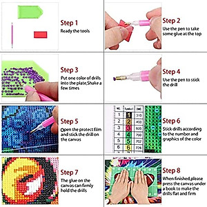 HUBENDMC 6 Pack Diamond Painting Kits for Adults,Diamond Art Kits with Tools & Accessories,5D Diamond Dots Gem Art Craft Kits-12 x 16 inch (Mountain)