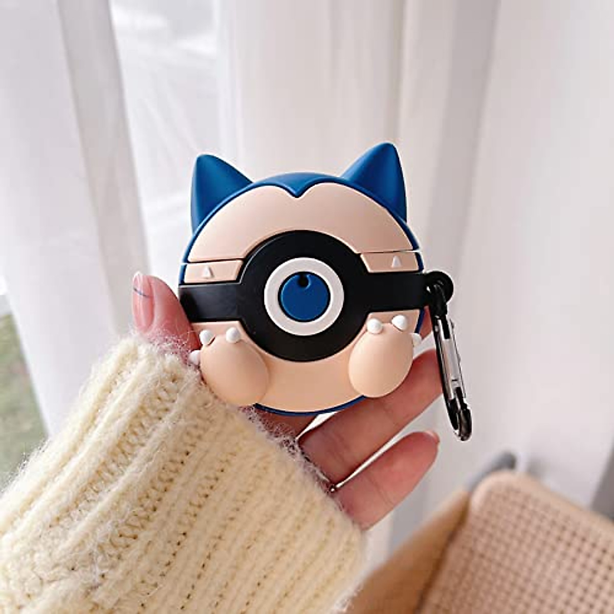 AOLABOKY PVC Earphone Case for Xiaomi Redmi Buds 3 Pro and XiaoMi Redmi AirDots 3 Pro,Cute 3D Funny Cartoon Cool Design Skin Protective Silicone Case with Keychain (carby)