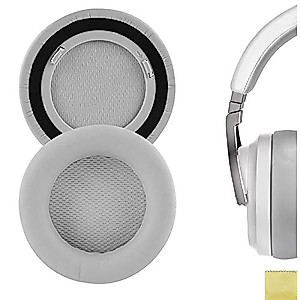 Geekria QuickFit Replacement Ear Pads for Corsair Virtuoso RGB, Virtuoso RGB Wireless SE, Virtuoso RGB Wireless XT Headphones Ear Cushions, Headset Earpads, Ear Cups Repair (Grey)