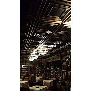 Schoolhouse-Faux Tin Ceiling Tile - Antique Brass 25-Pack