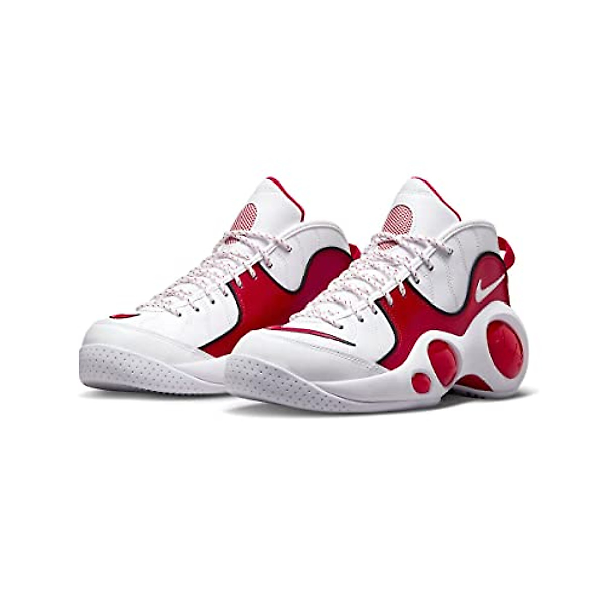 Nike mens Air Zoom Flight 95 OG Basketball Shoes, White/True Red/Black, 11