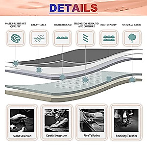 ICOMOCH High Back Office Chair with Flip-up Arms - Executive Computer Desk Chair with Adjustable Height Thick Padded Seat and Back Support Swivel Bonded Leather Task Chair for Home Office Work, Brown