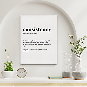 Consistency Definition the Ability to Replicate a Process Wall Art Poster Print Gift, Consistency Definition Painting Ready to Hang Home Decor (11.5" x 15")