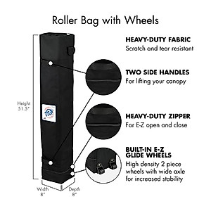 E-Z UP ENV3WH10RB, 10' x 10', Roller Bag, 4-Piece Spike Set, Recreational Grade Royal Blue Top NEW Envoy EZ UP Instant Canopy Shelter Tent, 10' by 10'