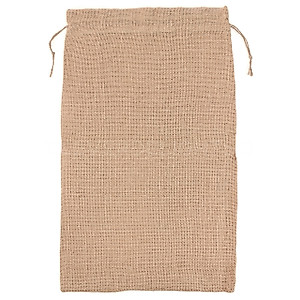 CleverDelights 12" x 20" Burlap Bags - 12 Pack - 12x20 Inch Jute Burlap Drawstring Sacks